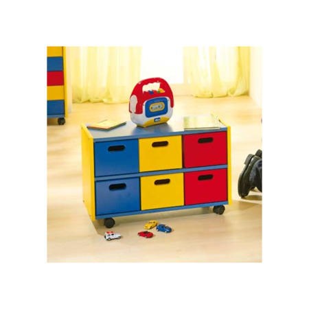 Rainbow Kids Wide Mobile Chest - - Furniture123