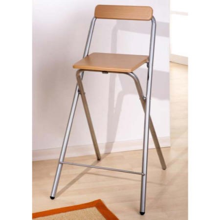Interlink Sully Folding Bar Stool in Beech - Furniture123