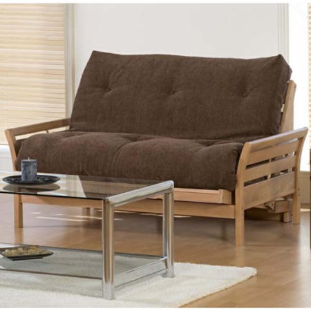 Kyoto Futons Osaka 2 Seater Futon with Standard Mattress - brown ...