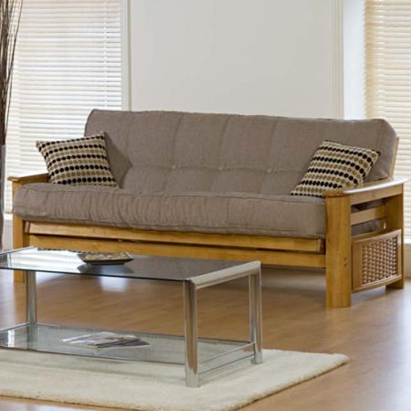 Kyoto Futons Memphis Ultra Cream 3 Seater Futon - Furniture123