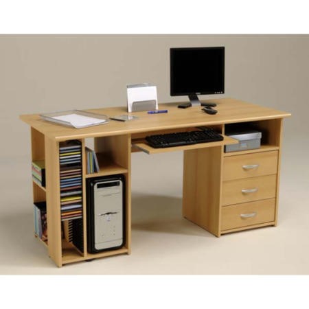 Loretta Computer Desk in Beech - Furniture123