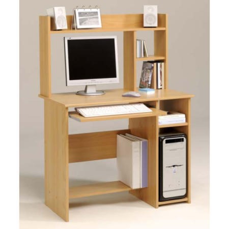 Buddy Computer Desk in Japanese Pear Tree - SPECIAL OFFER! - Furniture123