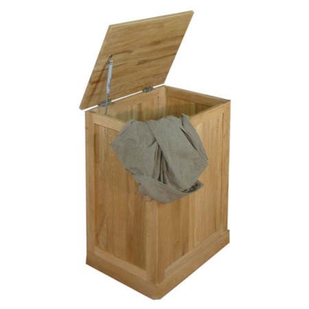 Baumhaus Mobel Solid Oak Laundry Basket - Furniture123