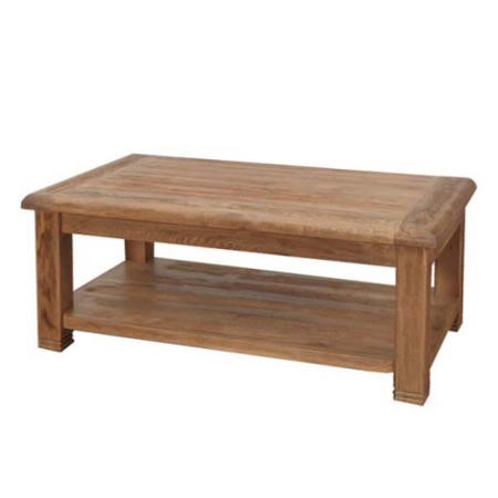 Furniture Link Danube Solid Oak Rectangular Coffee Table - Furniture123