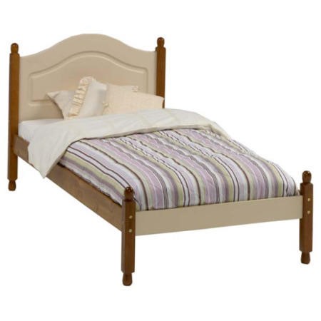 Steens Carlton Cream Single Bed Frame - Furniture123