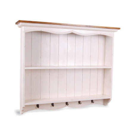 French Painted Large Wall Rack - antique white - Furniture123