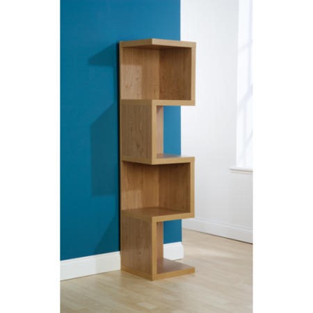 Mountrose Chicago S Shape Shelf Unit in Oak - Furniture123