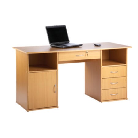Alphason Designs Dallas Workstation in Beech - Furniture123