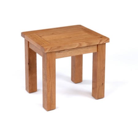 Origin Red Newland Solid Oak Lamp Table - Furniture123