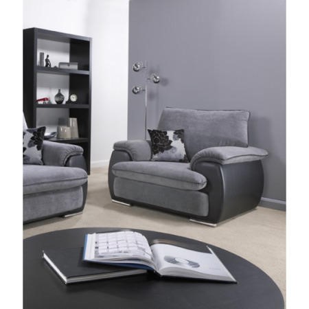 Lebus Grace High Back Armchair in Matika Charcoal - Furniture123