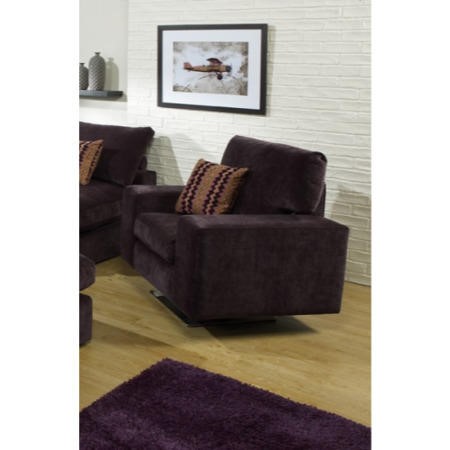 Lebus Loft High Back Swivel Chair in Damson Bailey - Furniture123