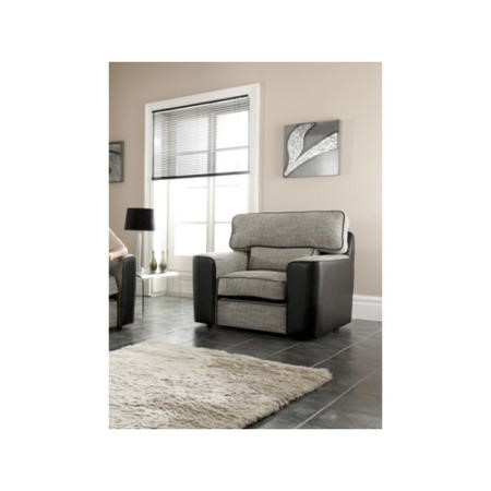 Lebus Manhattan High Back Armchair in Black - Furniture123