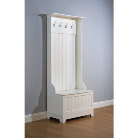 Mountrose Colonial Hallway Bench in White - Furniture123