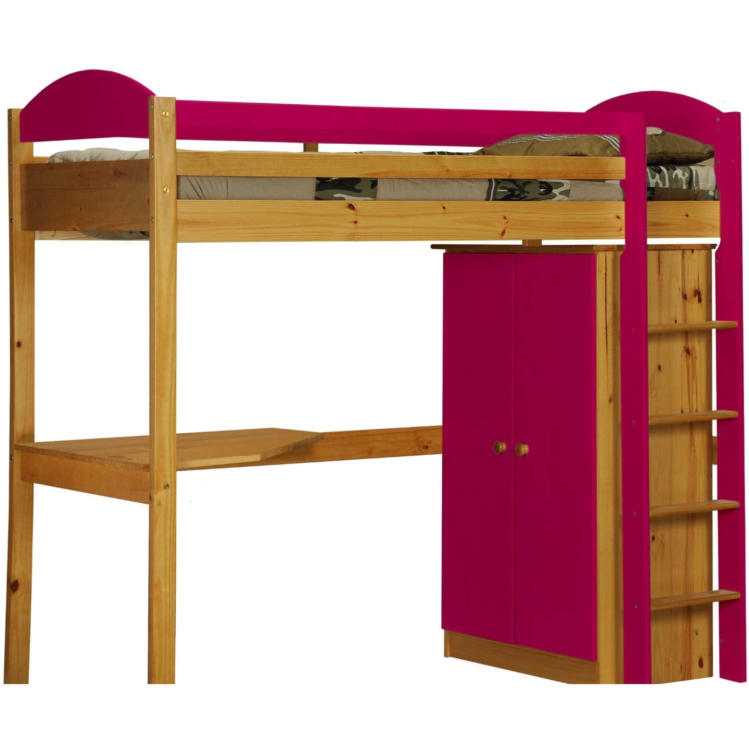 Verona Design Maximus High-Sleeper Bedroom Set in Antique Pine and ...