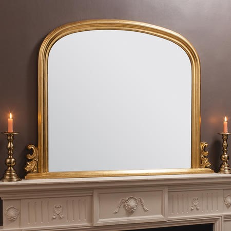 Gold Frame Overmantel Mirror - Furniture123