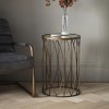 Gallery Highgate Side Table with Antique Glass Top and Metal Base ...