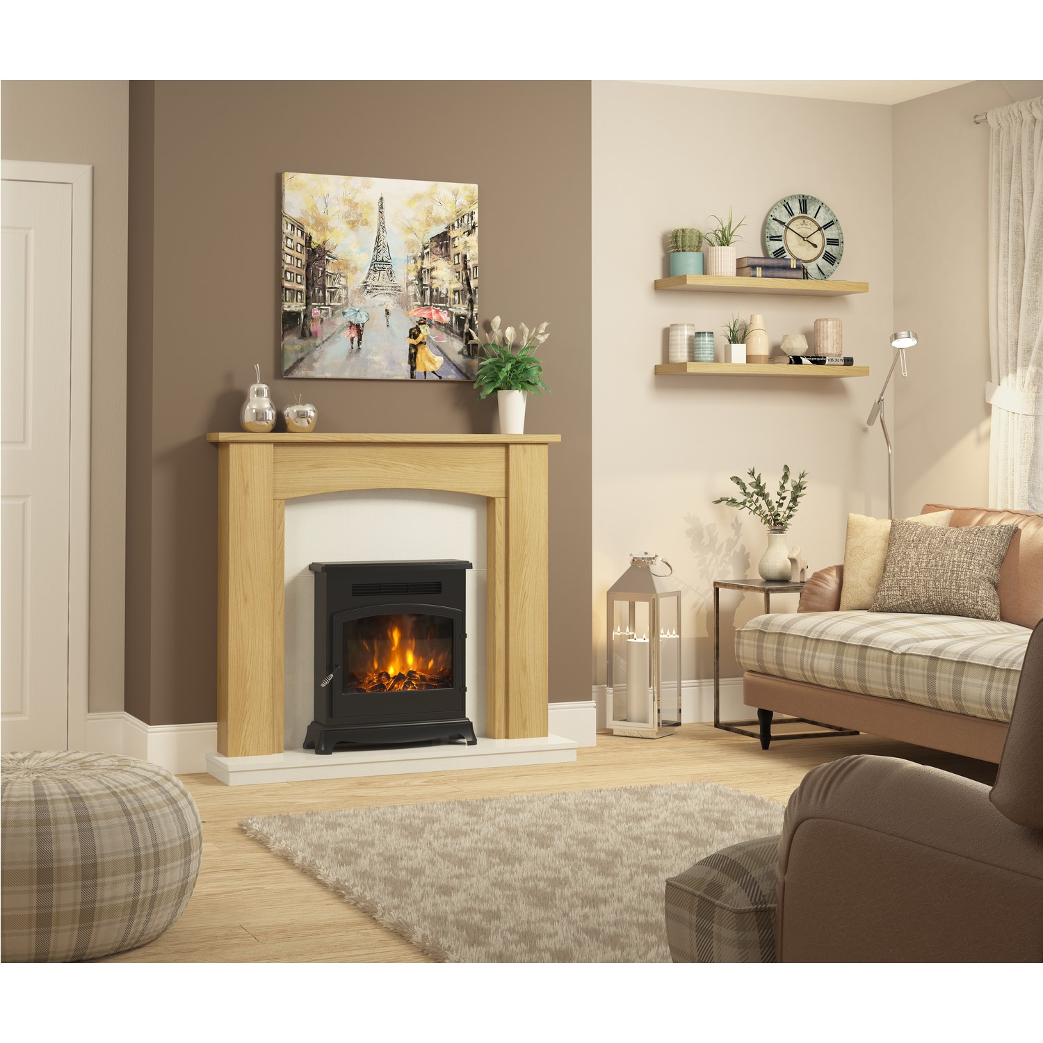 GRADE A1 - Be Modern Elstow Outset Electric Stove - Furniture123