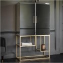 Gallery Mirrored Console Table in Champagne- Pippard Range | Furniture123