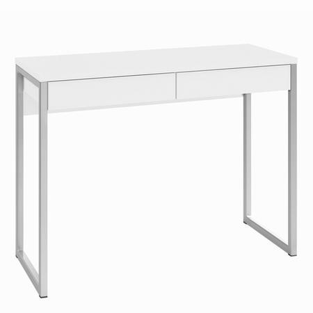 White Gloss Desk with Drawers - Function Plus - Furniture123