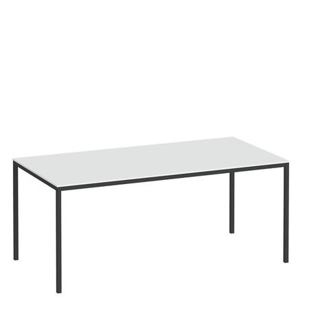Modern White Dining table with Black legs - Furniture123