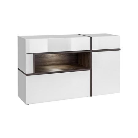 White High Gloss Sideboard with LED Lighting - Neo - Furniture123