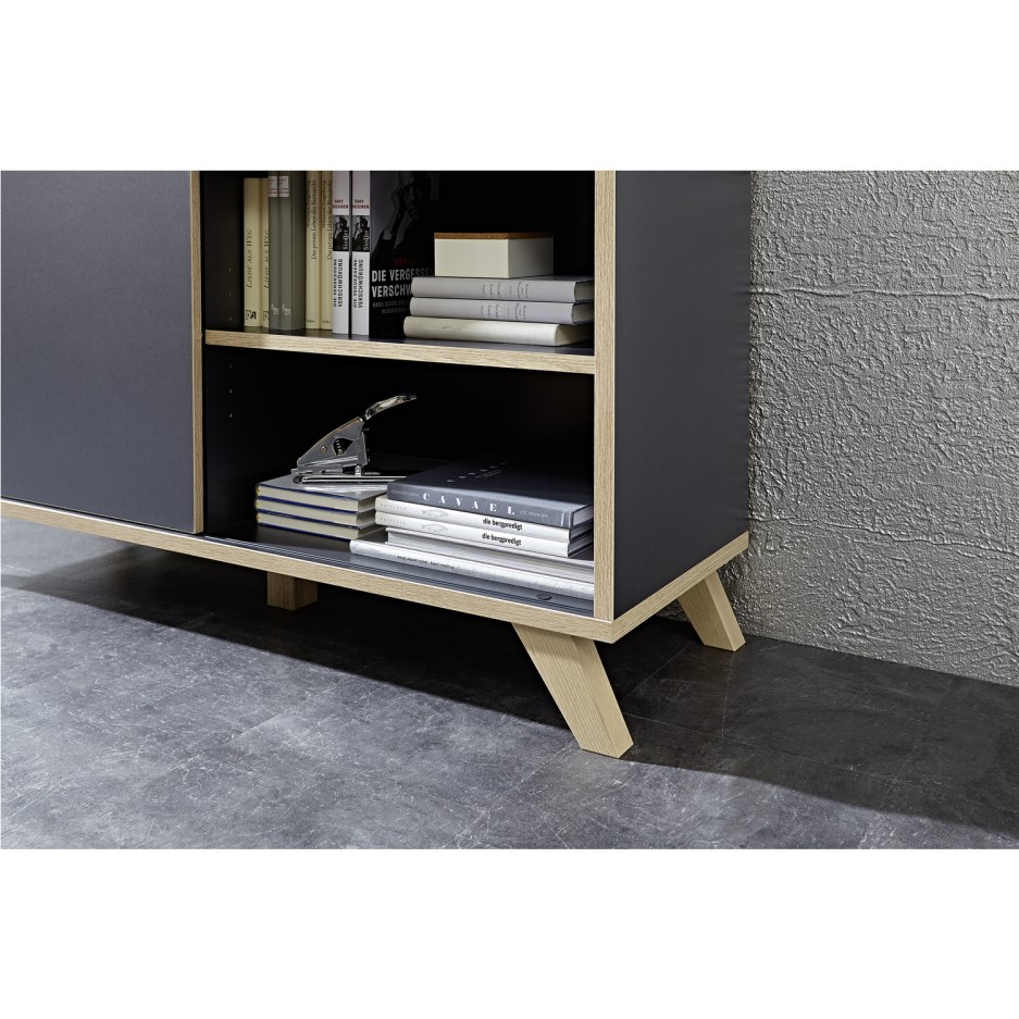 Ivan Grey & Wood Small Display Unit | Furniture123