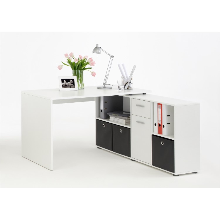 Lex corner combination desk - white - Furniture123