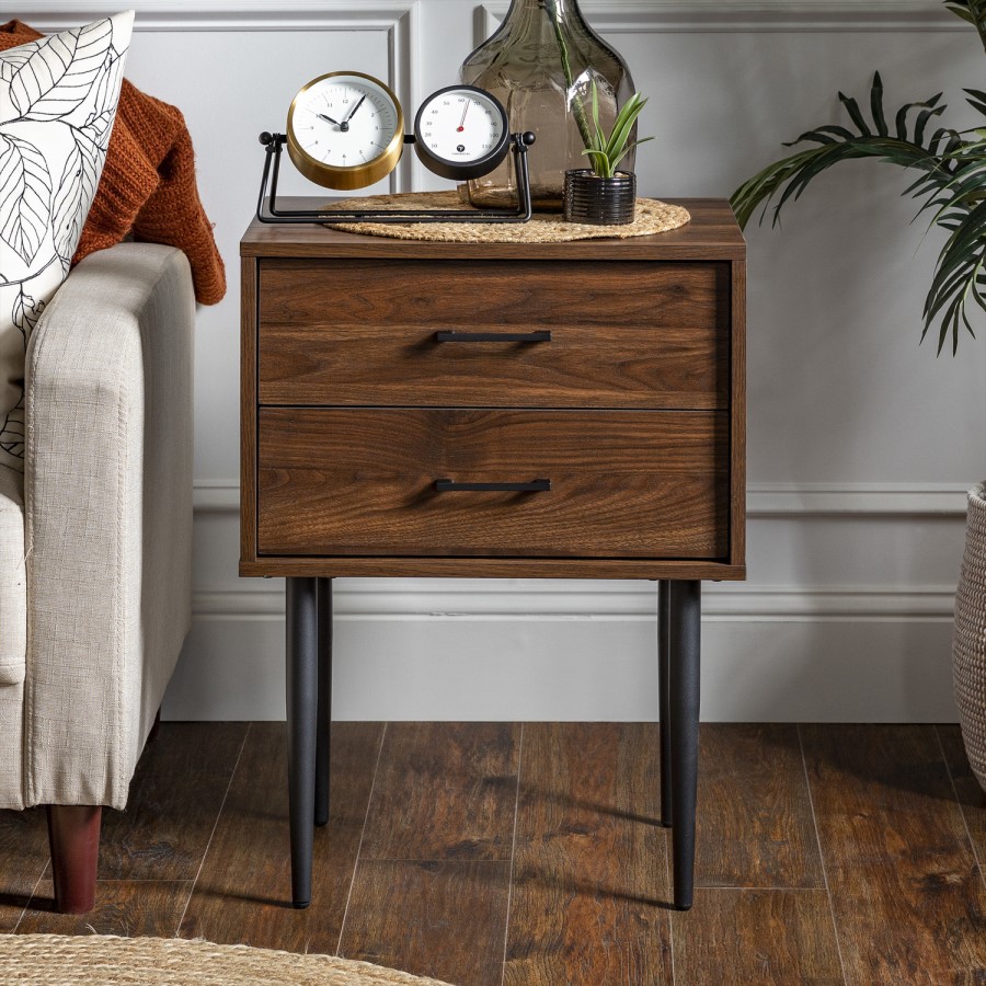 Modern Side Table - Dark Walnut - Furniture123