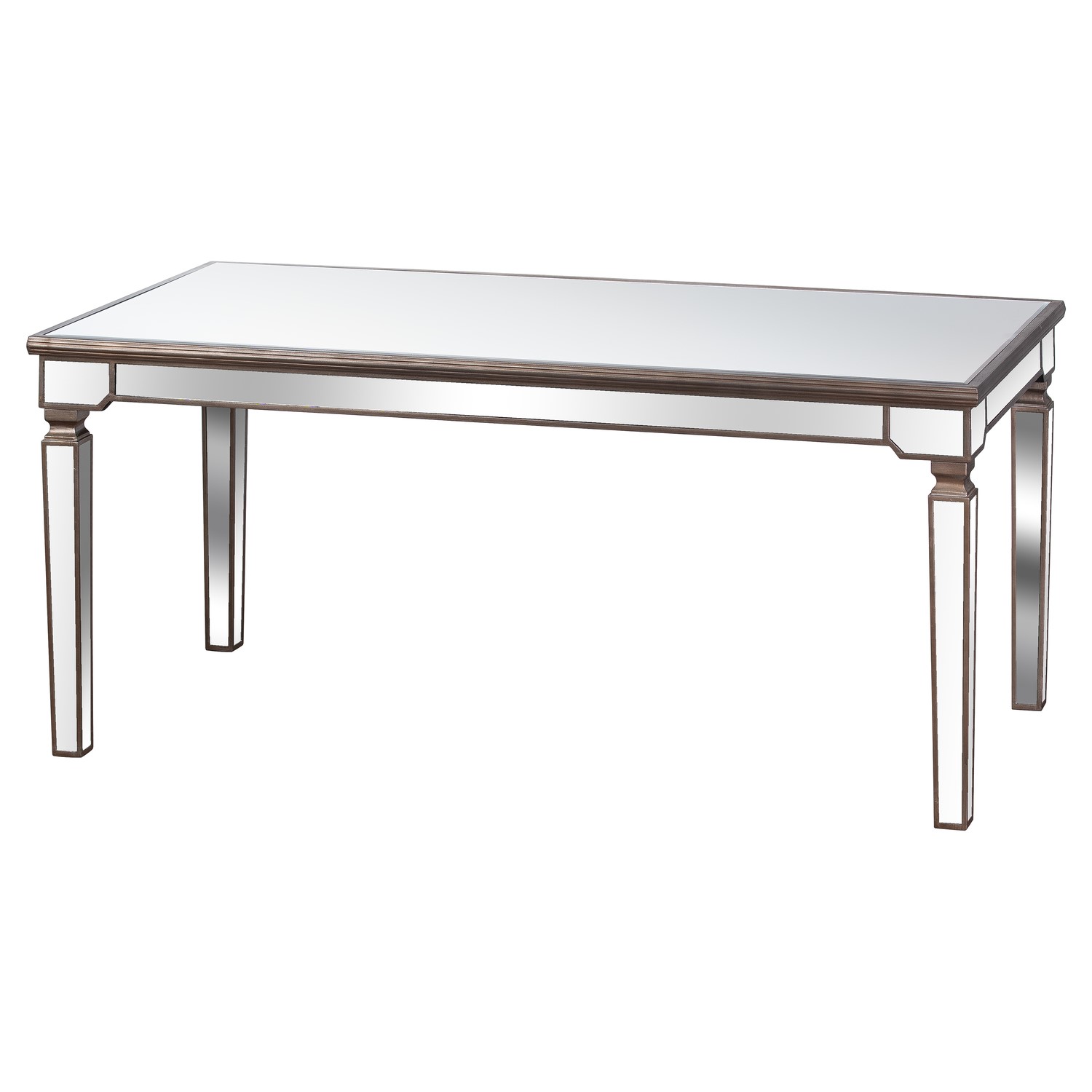 Mirrored Rectangle Dining Table - Hill Interiors - Furniture123