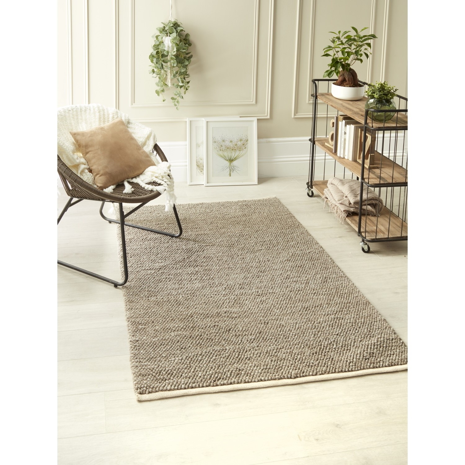 La Playa Textured Rug in Rustic - 120x170 cm - Furniture123
