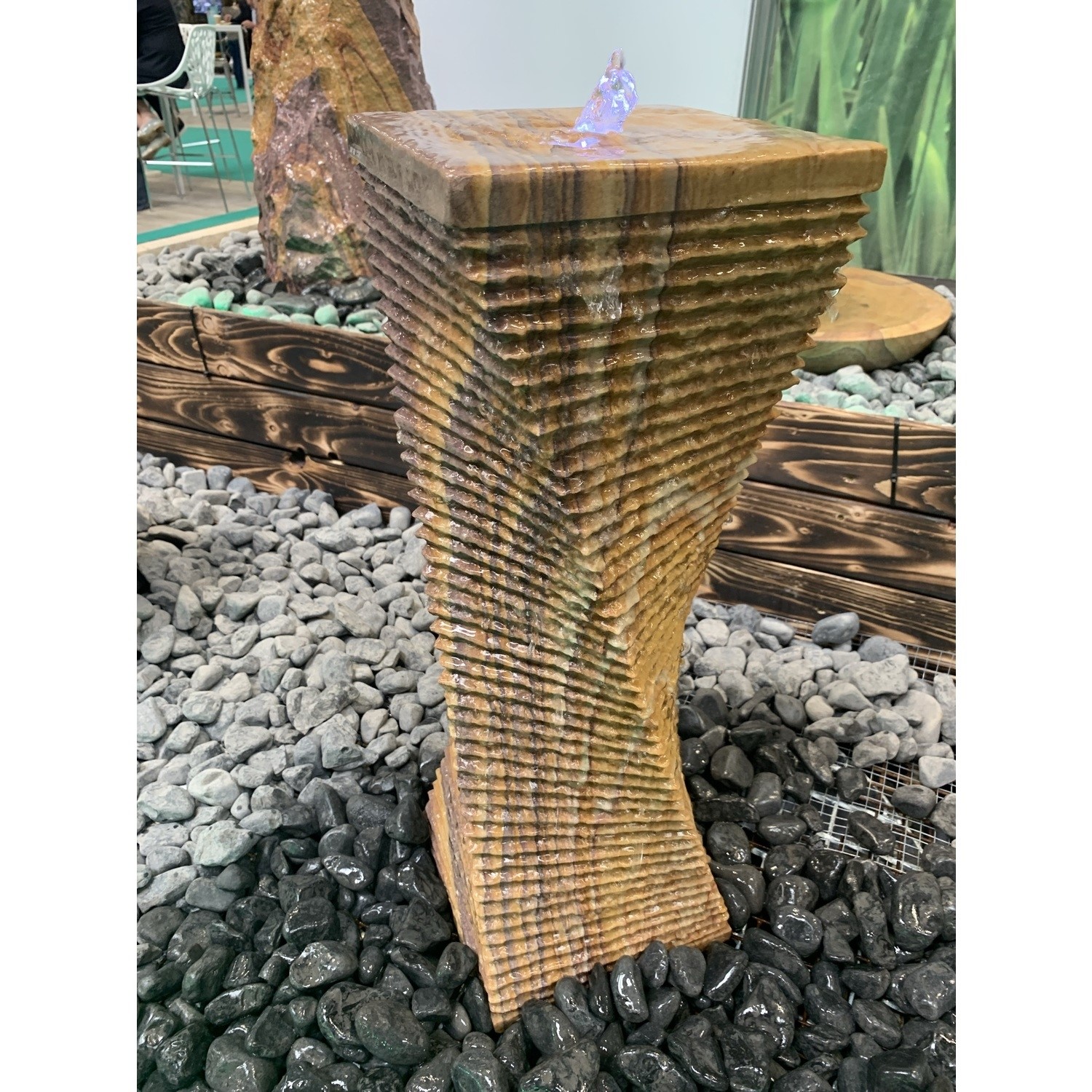 Stone Twisted Water Feature - Tranquillity - Furniture123
