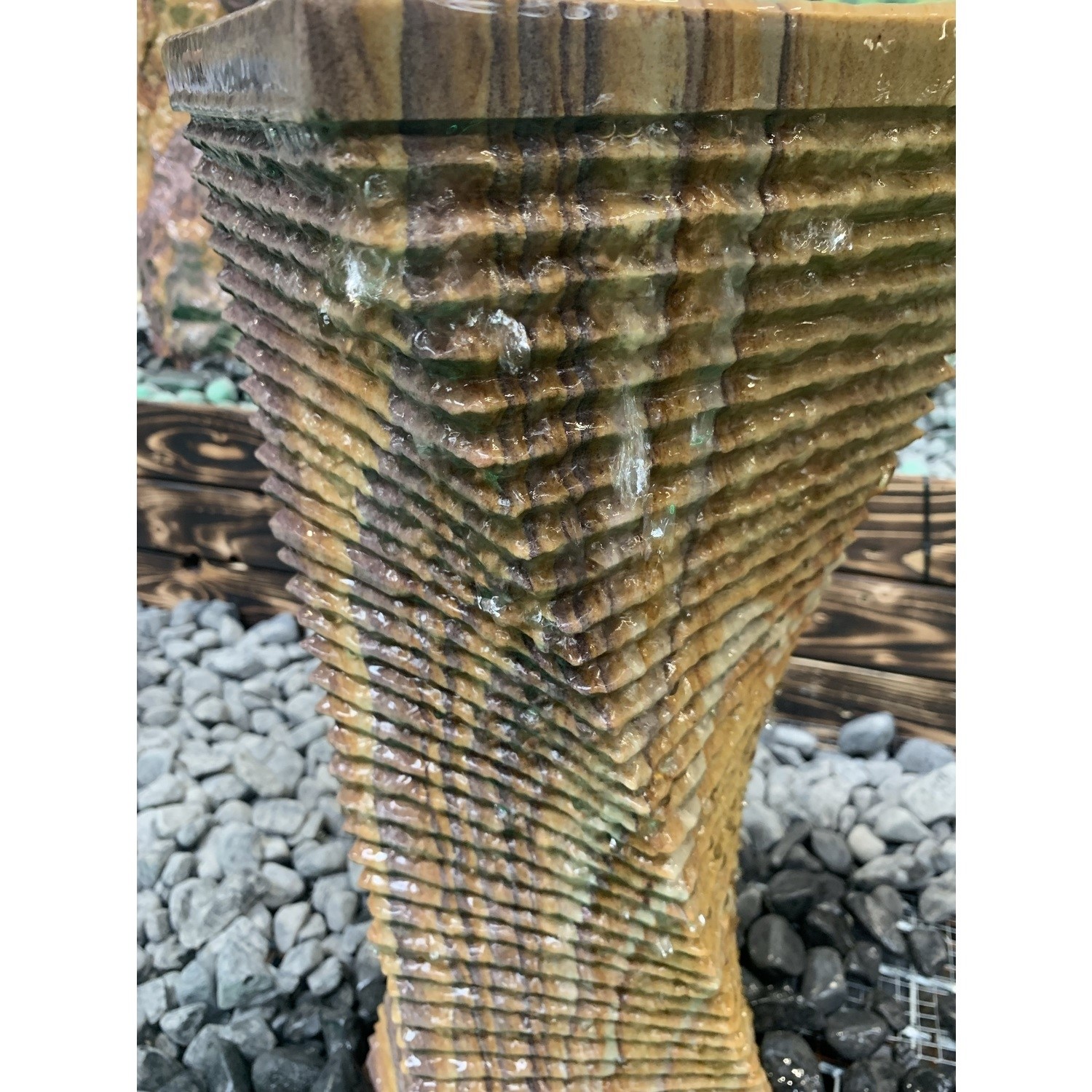 Stone Twisted Water Feature - Tranquillity - Furniture123