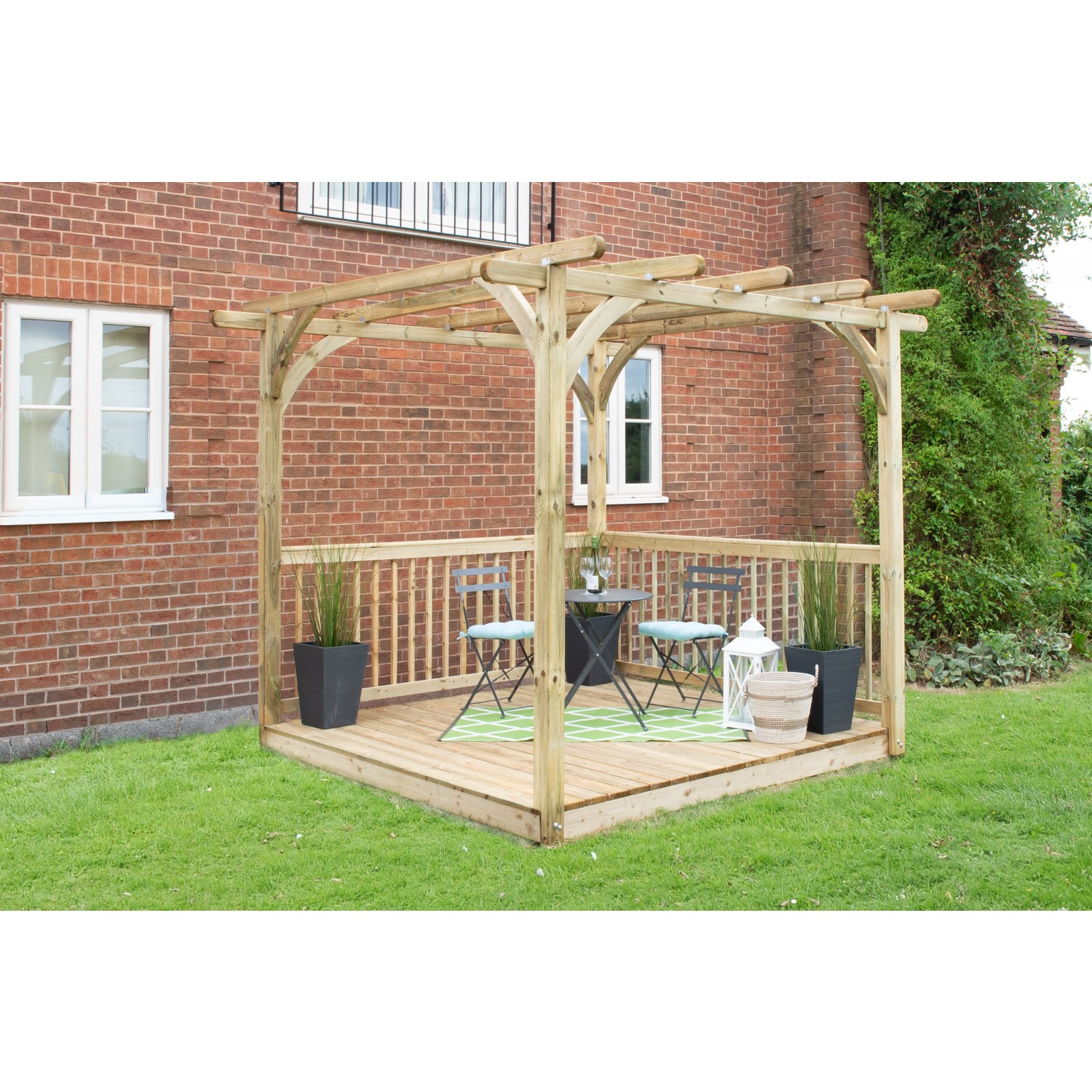 Forest Ultima Pergola and Patio Decking Kit 2.4 x 2.4m - Furniture123