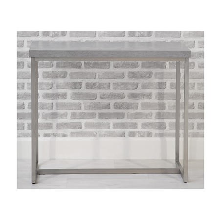 Small Grey Concrete Effect Console Table - Delta - Furniture123