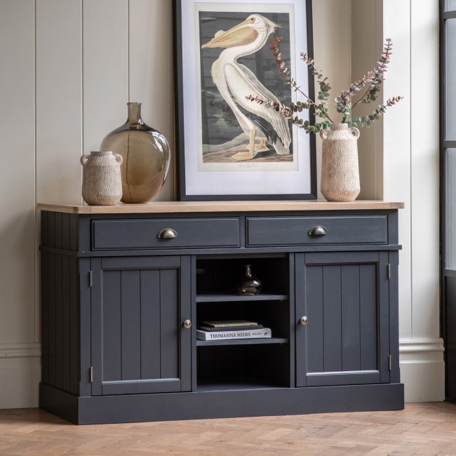 Eton 2 Door 2 Drawer Sideboard Navy - Caspian House - Furniture123