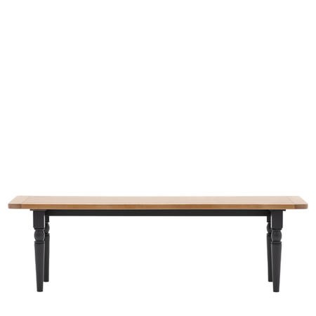 Large Navy and Oak Dining Bench - 150cm - Seats 2 - Eton - Caspian ...