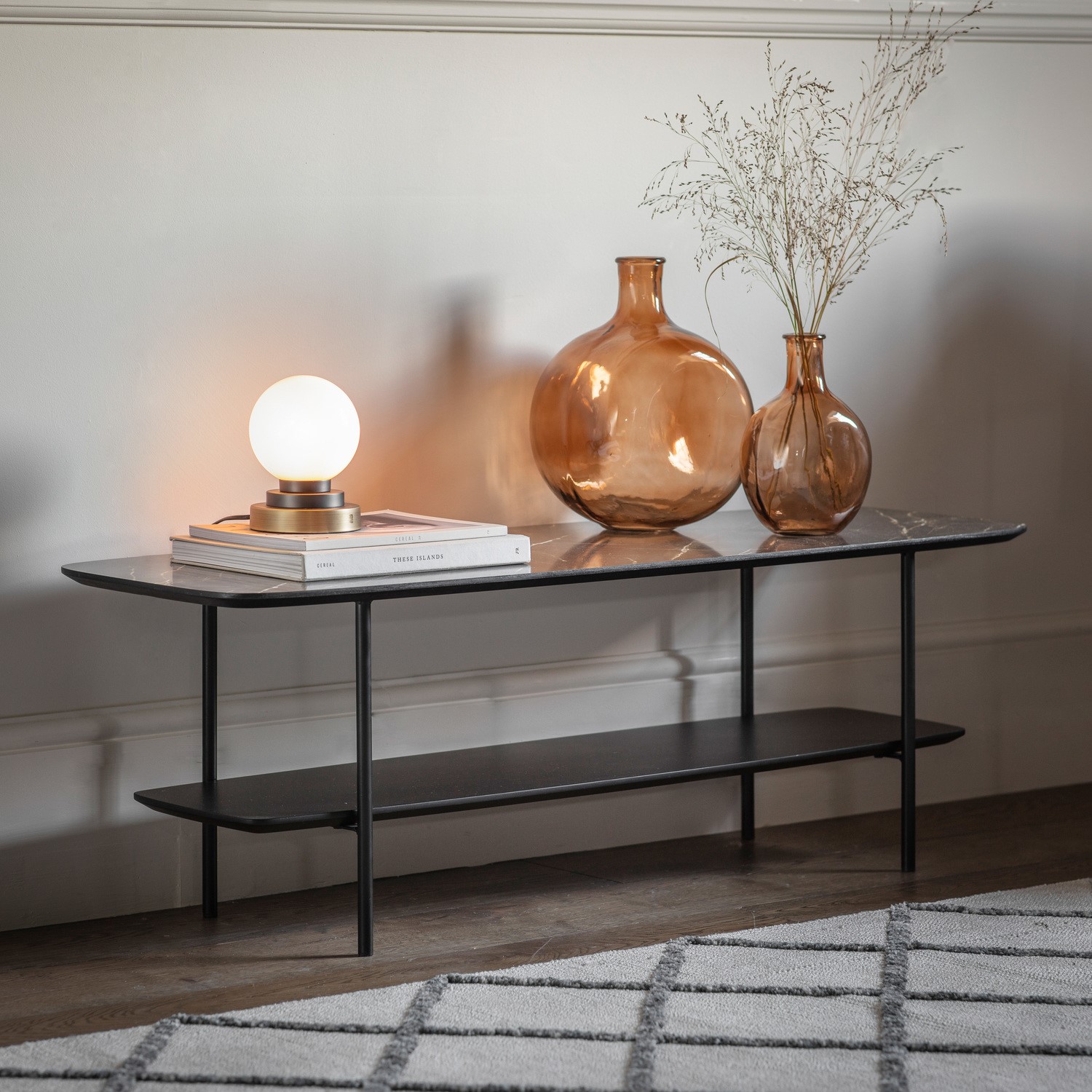 Ludworth Coffee Table Black Marble Large- Caspian House - Furniture123