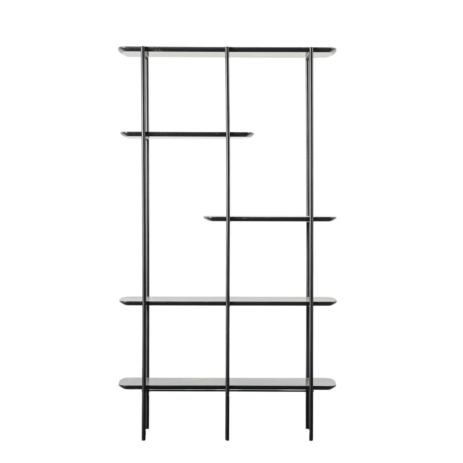 Ludworth Open DisplayUnit Black Marble - Caspian House - Furniture123