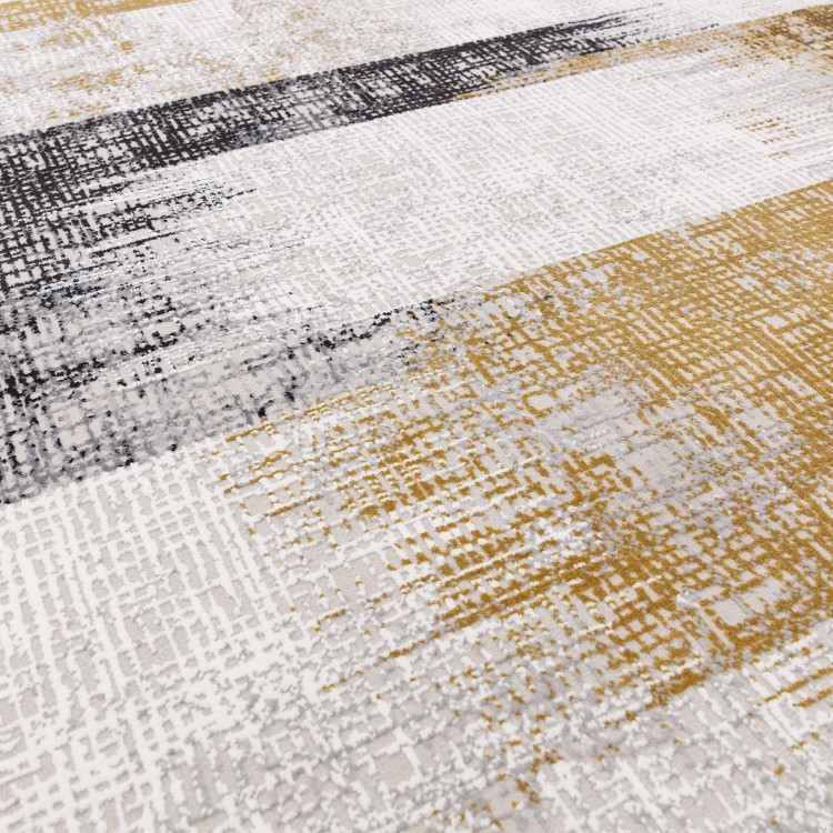 Large Abstract Gold Rug - 290 x 200 cm - Kuza - Furniture123