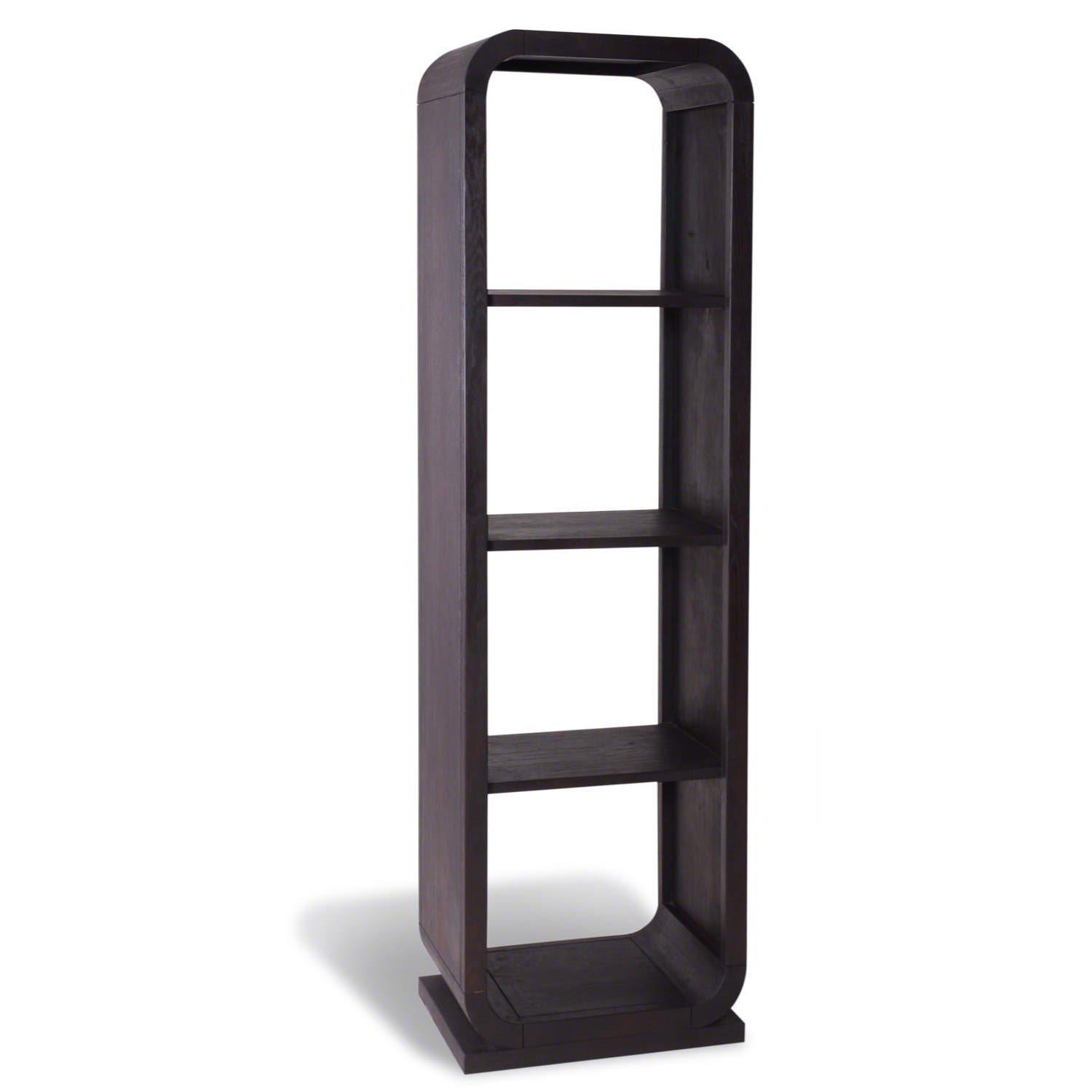 Signature North Retro Dark Oak Open Back Shelf Unit with 3 Shelves ...