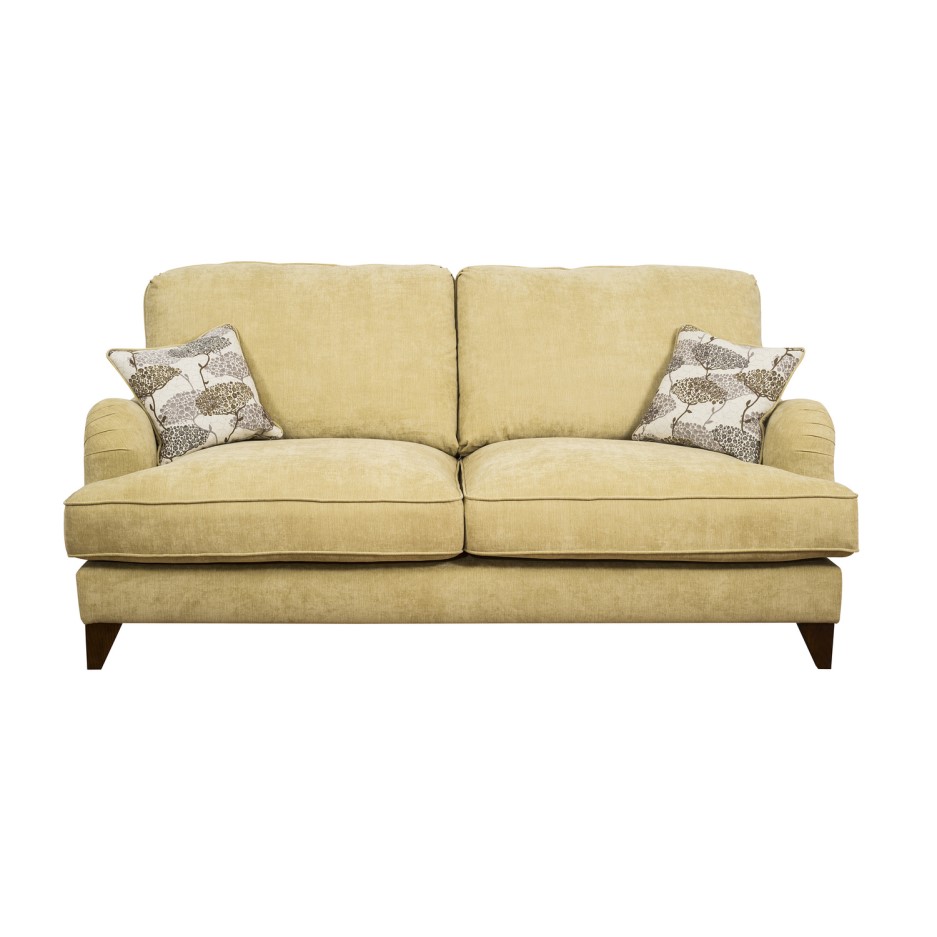 Gatsby 3 Seater Fabric Sofa in Lemon | Furniture123