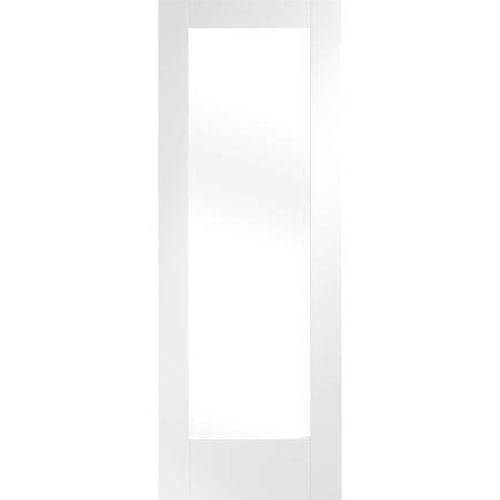 Internal White Primed Fully-Glazed FD30 Fire Door with Clear Glass ...