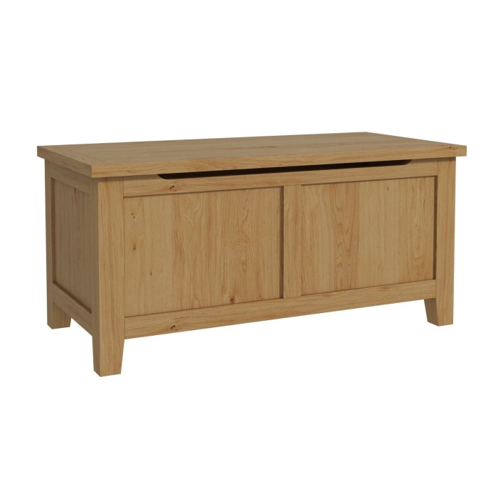 Harrington Solid Oak Blanket Box | Furniture123