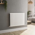 Sorrento White Horizontal Oval Designer Radiator 600x1593mm Single ...