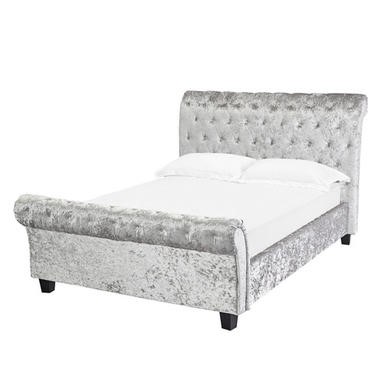 Double (4ft6) Grey Velvet Beds - Furniture123