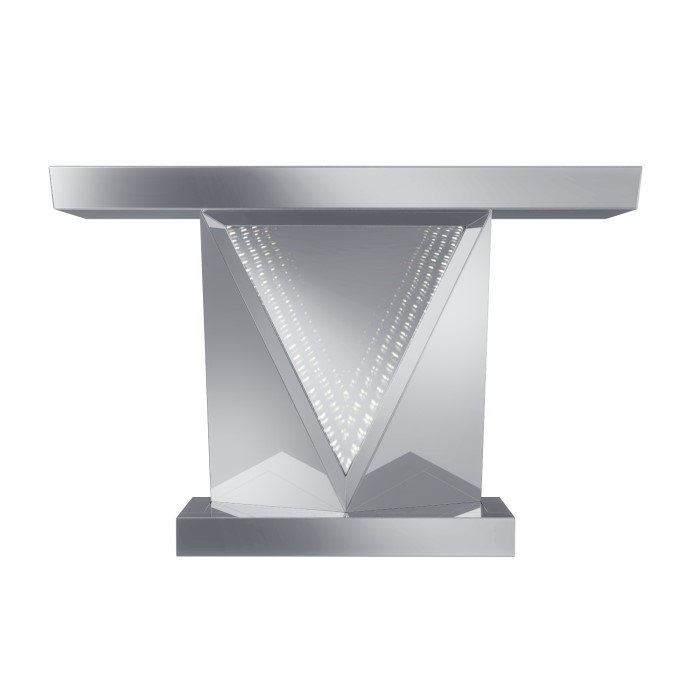 Narrow Mirrored Console Table with Infinity LED Feature - Jade Boutique ...