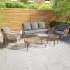 5 Seater Rattan Garden Sofa Set - Como - Furniture123