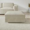 Large Beige Fabric Footstool with Storage - Kolt - Furniture123