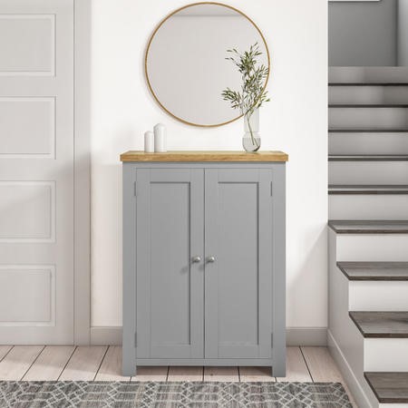 Shoe cabinet grey and oak store