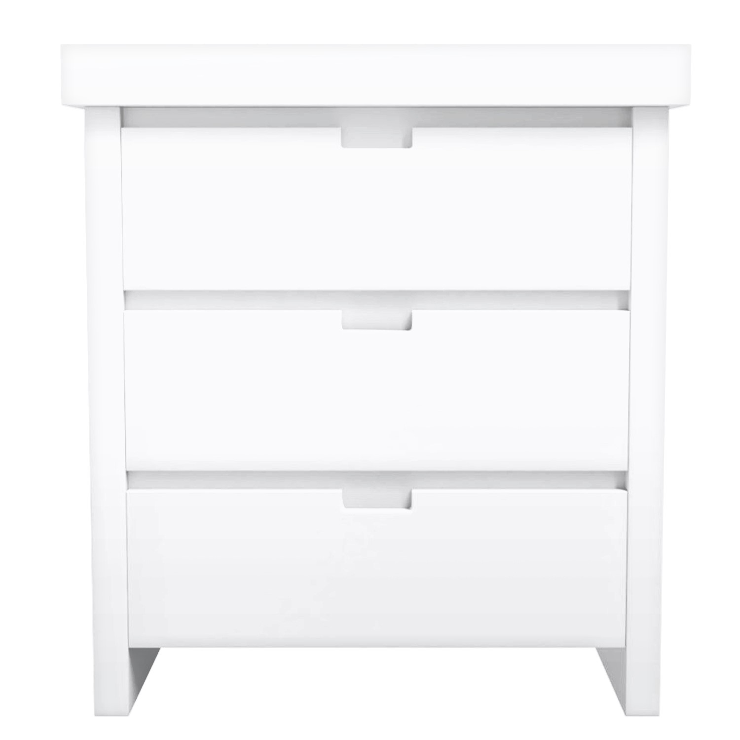 White Pine Wood Changing Unit with 3 Handleless Drawers - Mason ...